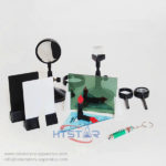 Optical Set Students Use Prism Convex Lens Concave Lens Laboratory ...