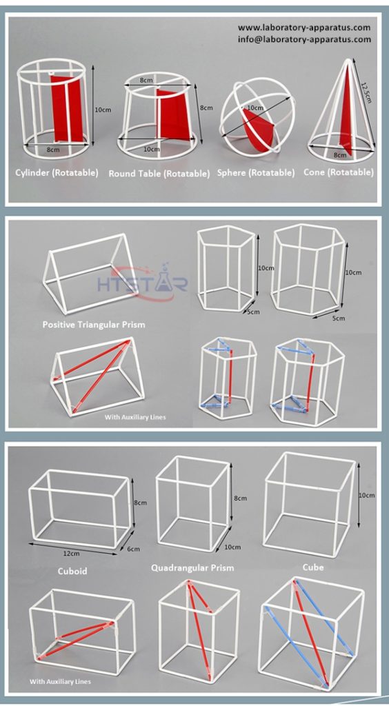 Geometric Frame Model Set 10pcs Small DIY School Math Tools For ...