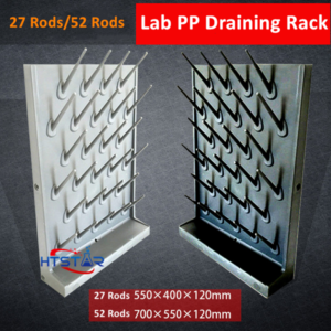 Laboratory Plastic Draining Rack 27 & 52 Rods Beaker Drying Rack Single ...